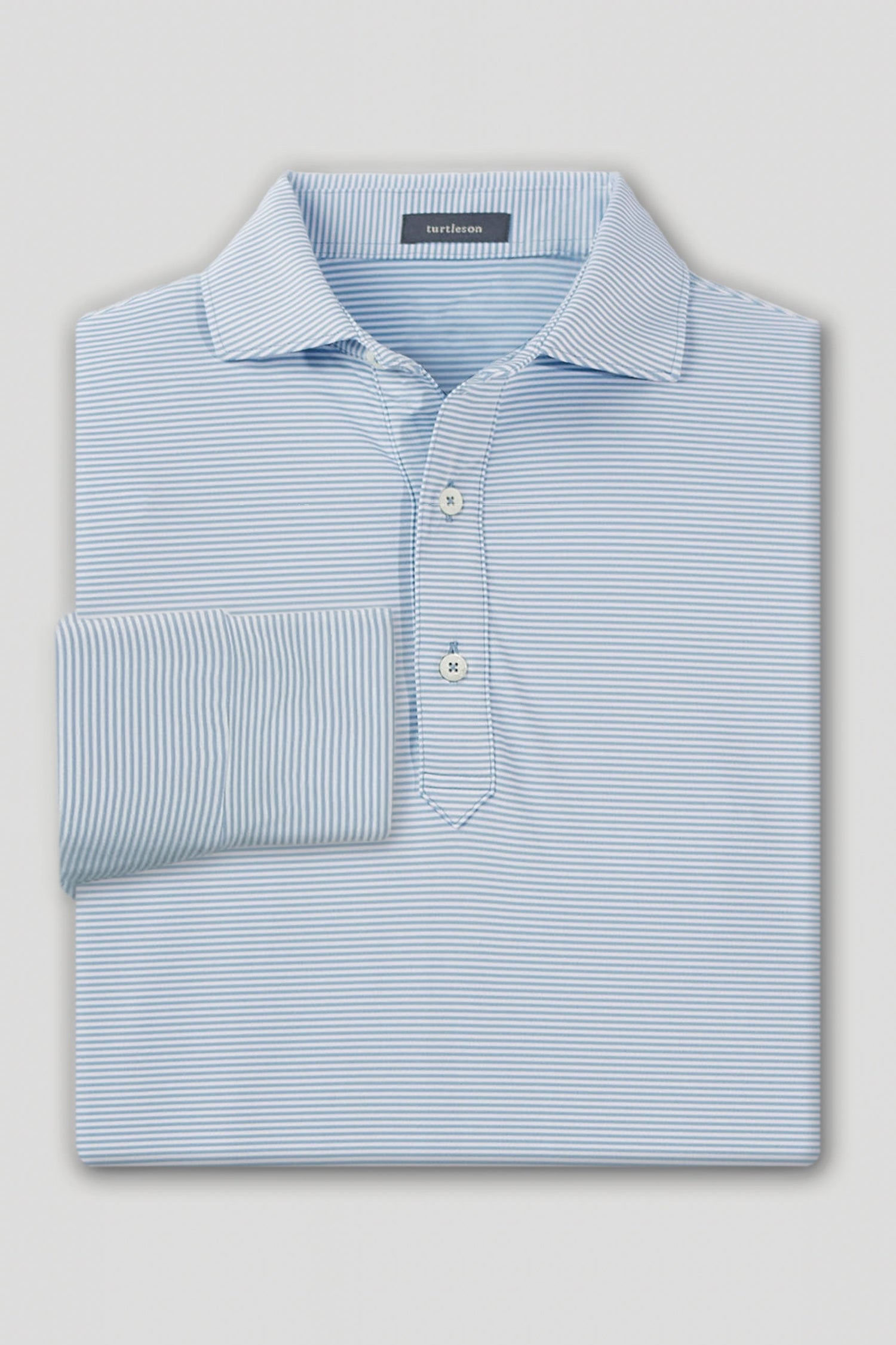 Carter Stripe Performance Polo, Long Sleeve – Turtleson Events